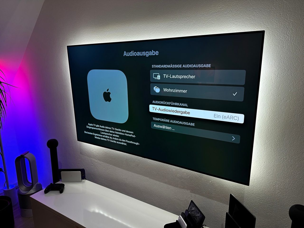 Anleitung: Den HomePod via eARC als Ausgang für alle Geräte am TV nutzen